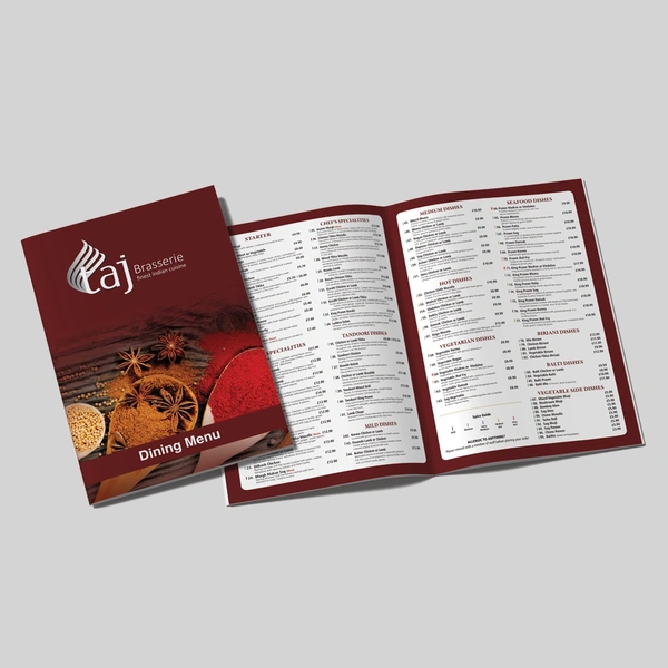 Laminated Table Menus | mrprinters